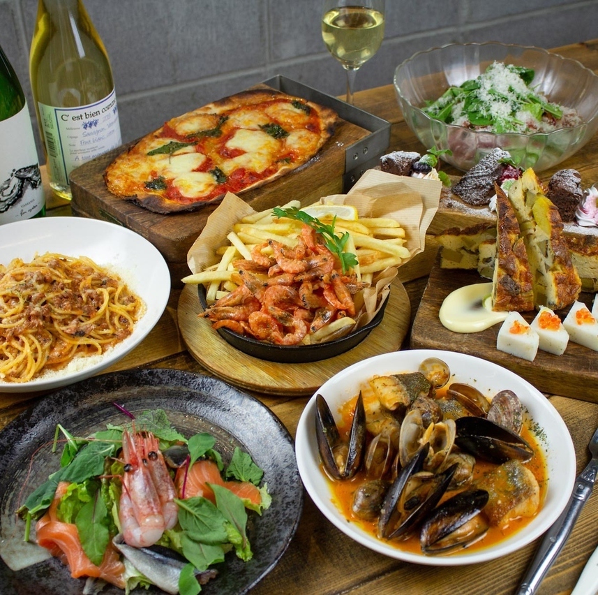 忘年会に直送魚介をご堪能あれ！【メリケンサカナコース】120分飲み放題付（LO30分前） | 牡蠣ときどきサカナ メリケンサカナ 名駅店