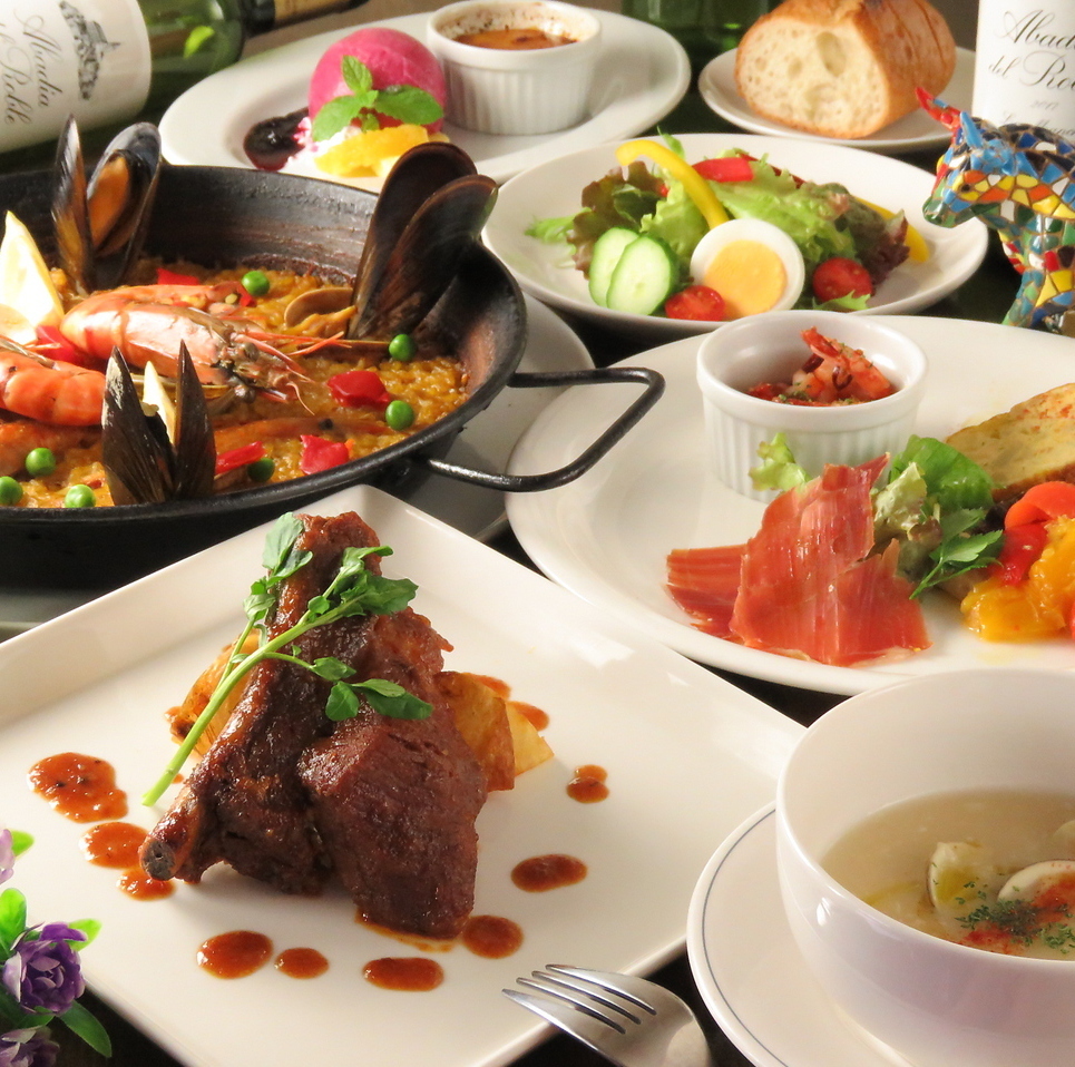 2名様からご予約OK！MARの新定番！MARオススメコース〇4950円(税込) | タパス&パエリア MAR マール