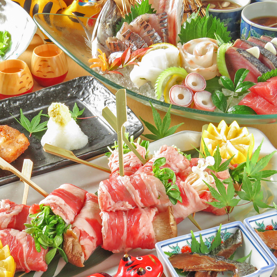 【選べる特典あり虎々コース】選べるメイン♪2H飲み放題付 お料理10品5500円(税込) | 炭焼うまいもん 虎々 郡山駅前